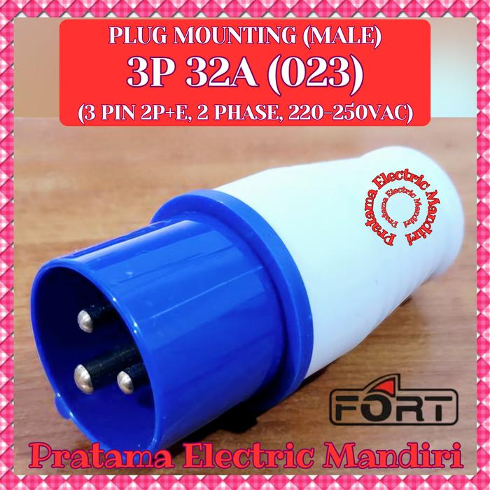 Jual FORT IP44 CEE INDUSTRIAL SOCKET MOBILE MOUNTING PLUG SOCKET 2P+E 3 ...