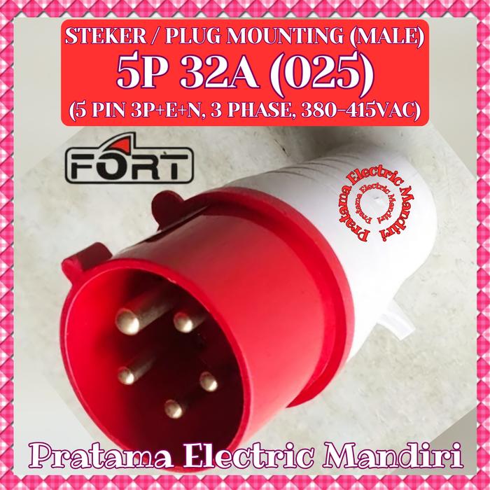 Jual FORT IP44 CEE INDUSTRIAL WALL SOCKET SURFACE MOUNTING PLUG SOCKET ...