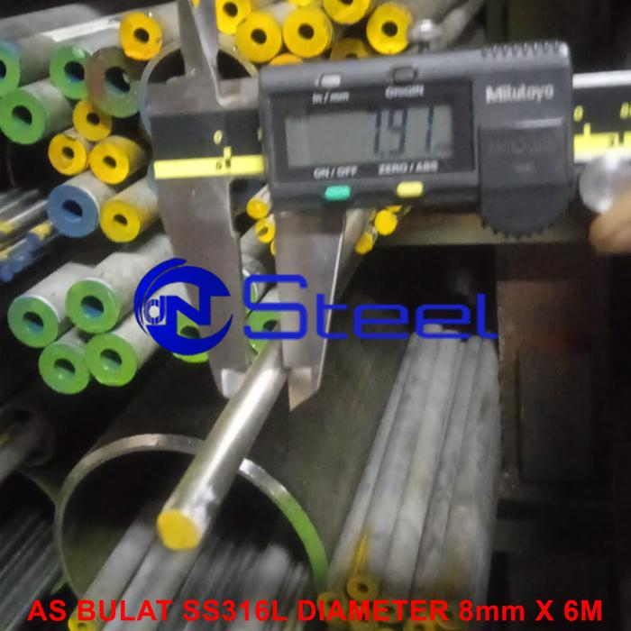 Jual AS BULAT SS316L DIAMETER 8mm X 6M | Besi As Stainless | Round Bar ...