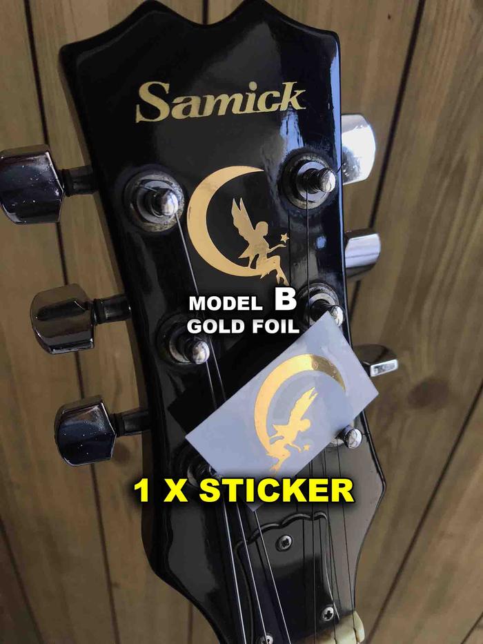 Jual Sticker Logo Bulan Sabit dan Purnama for Headstock Gitar Les Paul ...