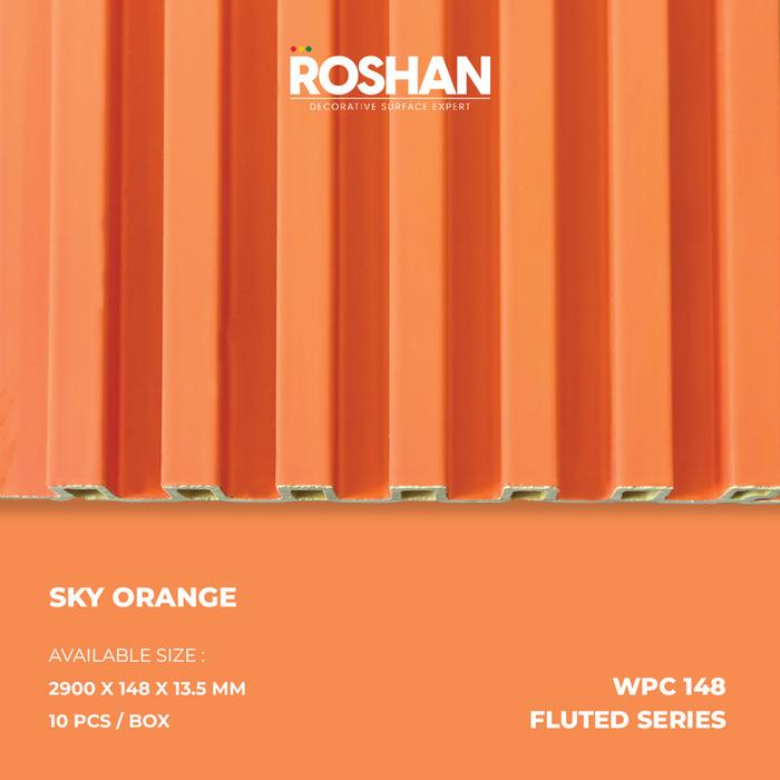 Jual ROSHAN WPC WALL PANEL FLUTED 290 x 14,8 CM - 148 FLUTED - SKY ...