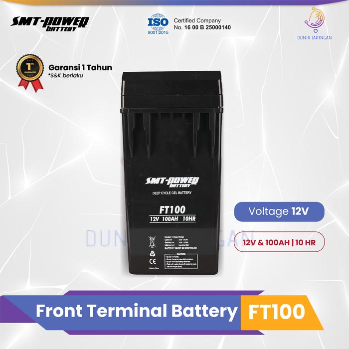Jual FRONT TERMINAL / SOLAR PANEL BATTERY SMTPOWER FT100 - 12V 100AH ...