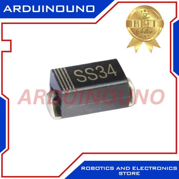 Jual 100pcs Dioda SMD SS34 1N5822 3A 40V Schottky Diode IN5822 DO-214AC ...