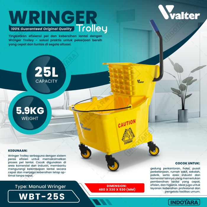 Promo Alat Pel Mop Wringer Trolley Single & Double Bucket Valter - WBT ...