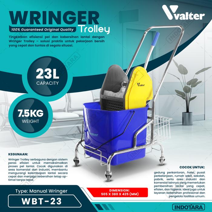 Promo Alat Pel Mop Wringer Trolley Single & Double Bucket Valter Cicil ...