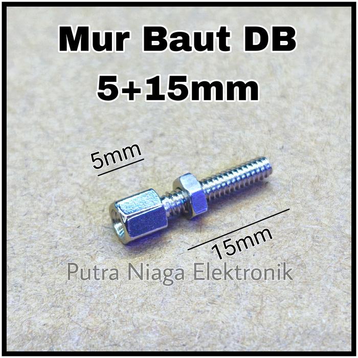Jual Baut Mur DB untuk DB9 DB15 DB25 VGA DSub Stainless Chrome / Baud ...