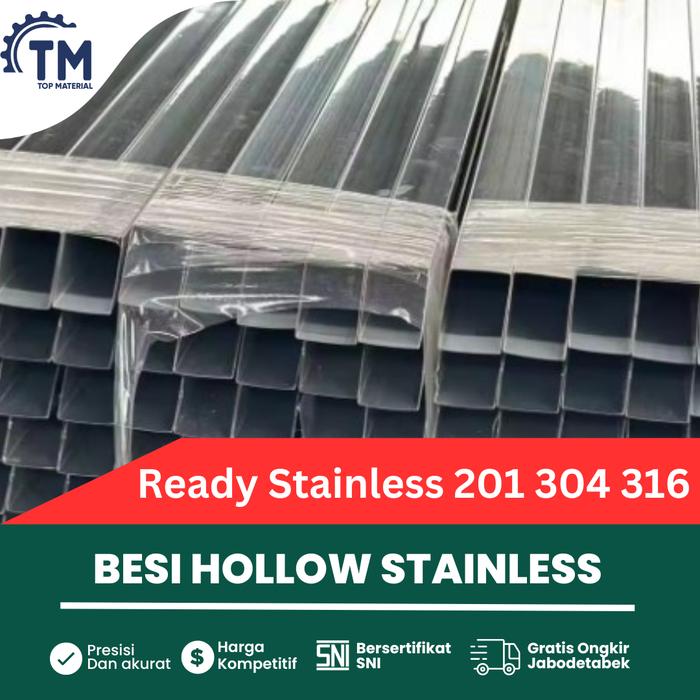 Jual Harga Besi Hollow Stainless SS SUS 304 201 316 2x2 2x4 3x3 4x4 4x6 ...