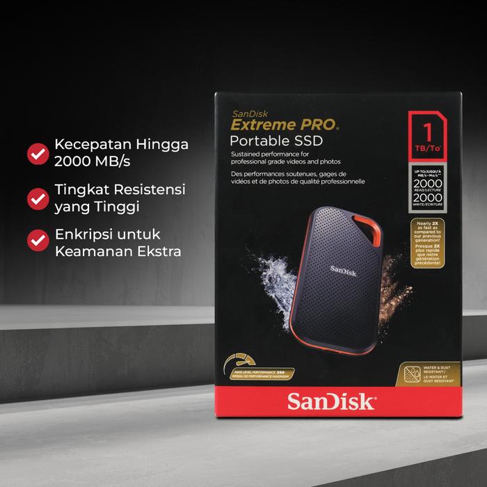 Promo NEW Original Sandisk SSD Portable 1TB 2TB 500GB Extreme PRO V2 Hardisk external - E81 1TB ...