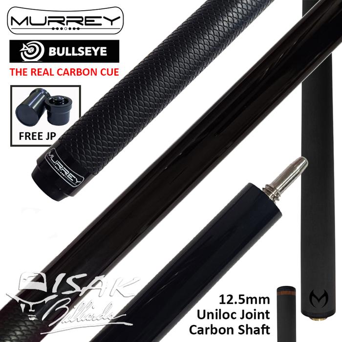 Jual Murrey Carbon Black MCB Cue Uniloc Low Deflection Stick Billiard ...