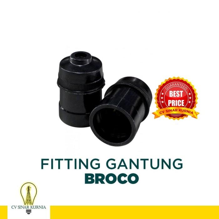 Jual Fitting Lampu Gantung Merk BROCO Warna Hitam | FITTING GANTUNG ...
