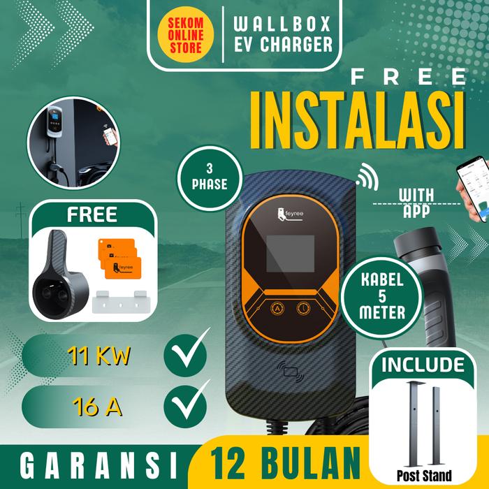 Promo FEYREE Wallbox Fast Charging EV Charger 7KW 32A Charger Mobil ...