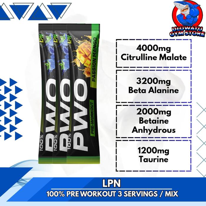 Promo LPN 100% PWO Premium Preworkout Sachet Beta Alanine + L ...