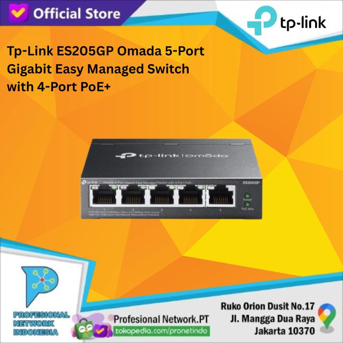 Promo Tp-Link ES205GP Omada 5-Port Gigabit Easy Managed Switch with 4 ...
