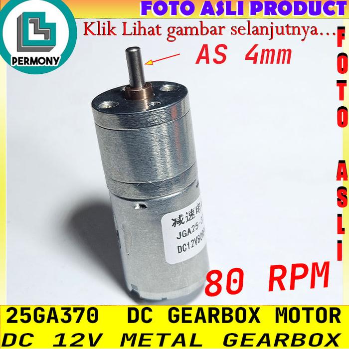 Jual 25GA370 DC 12V MOTOR DINAMO GEAR BOX DYNAMO GEARBOX - 80-RPM - Jakarta Pusat - Permony ...