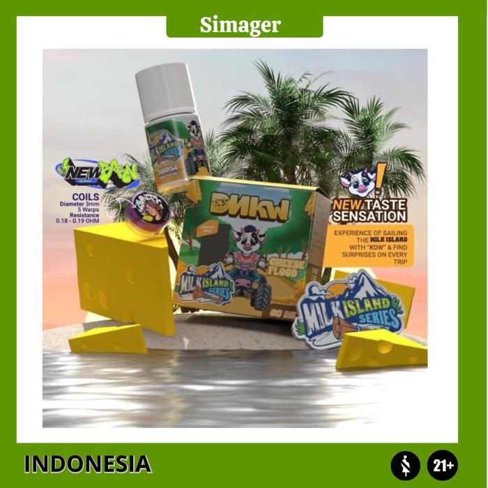 Jual NEW LIQUID DNKW CHEESE FLOOD 60ML FREEBASE 100% AUTHEN - 3MG ...