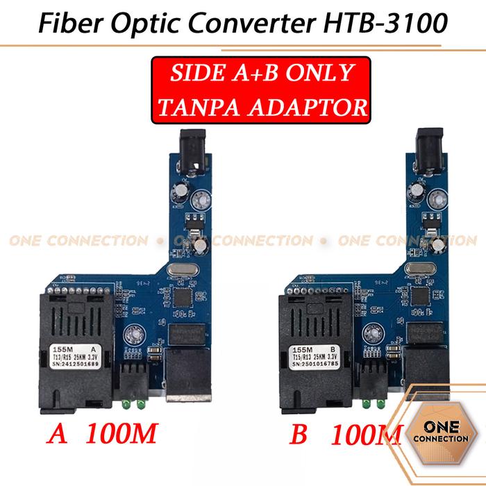 Jual PCB NETLINK HTB-3100 A B Side A Side B Fiber Optic Media Converter ...