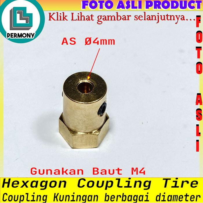 Jual Hexagonal Coupling Ban 85mm brass kuningan adapter copling joint ...