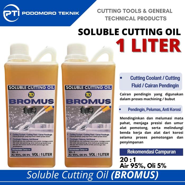 Jual Bromus Soluble Cutting Oil Oli Cutting Coolant Mesin CNC Milling ...