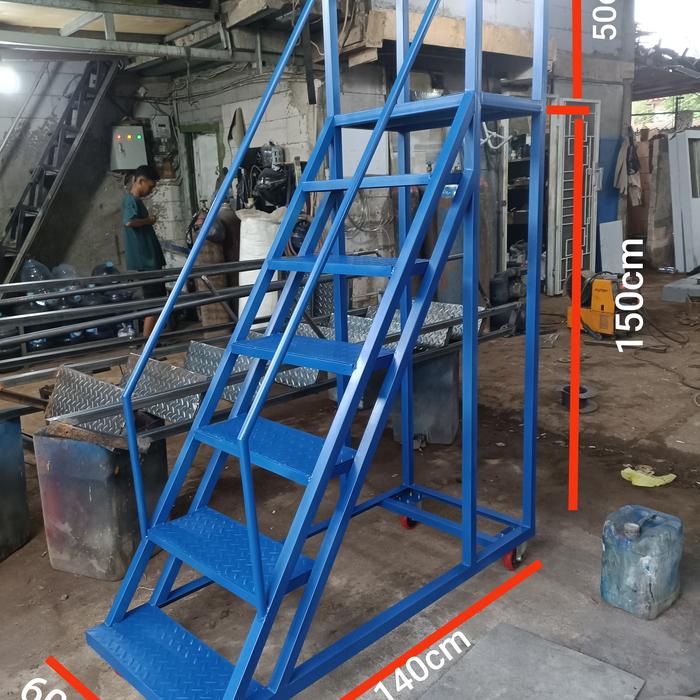 Jual tangga gudang dorong 2mx 140x60 - Jakarta Barat - Bengkel las ...