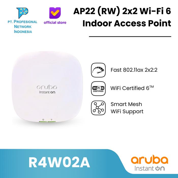 Promo Aruba Instant On AP22 (RW) 2x2 Wi-Fi 6 Indoor Access Point (R4W02A) - R4W02A Cicil 0% 3x ...