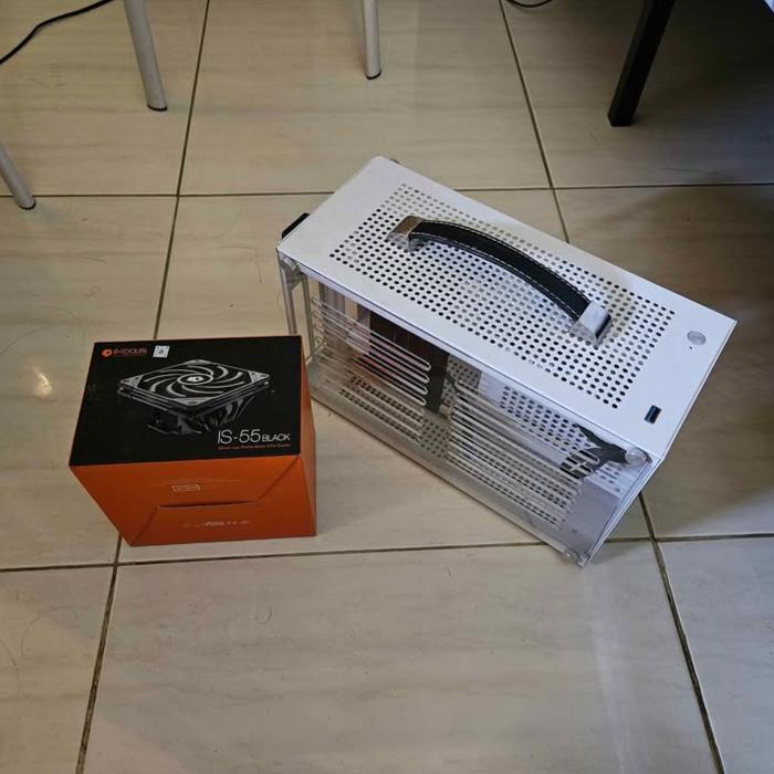 Jual Case Mini ITX PC Cooler i100 + GPU riser + HSF ID Cooling IS-55 ...
