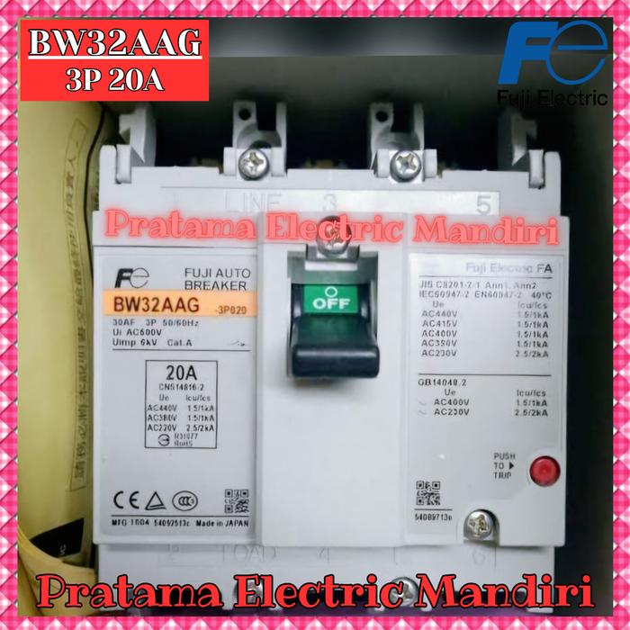 Jual CIRCUIT BREAKER MCCB BW32AAG 3P 3A 5A 10A 15A 20A 30A FUJI ELECTRIC - Jakarta Barat ...