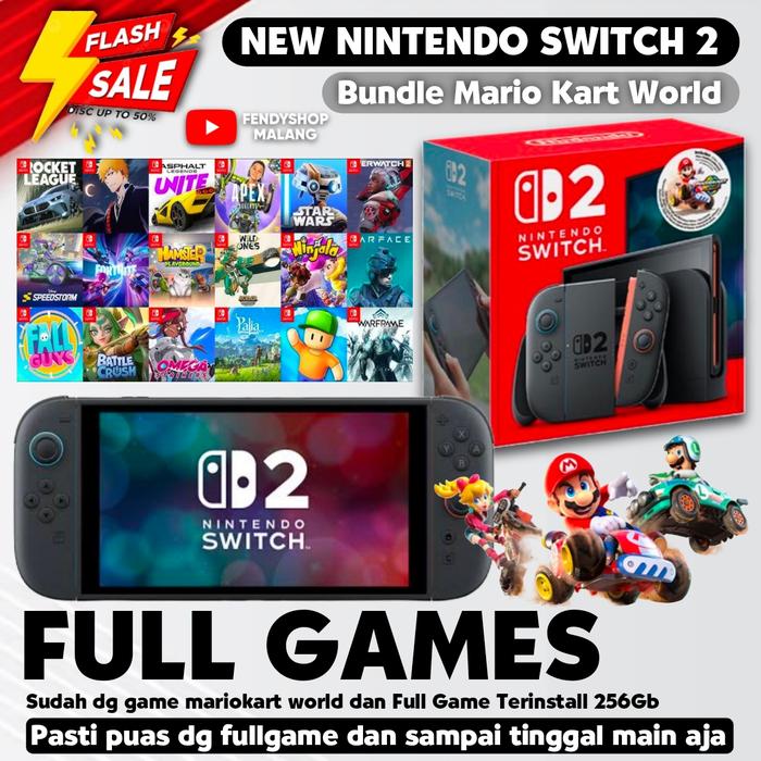 Jual Nintendo switch 2 Bundle Mario Kart World - OFW - Kab. Malang ...
