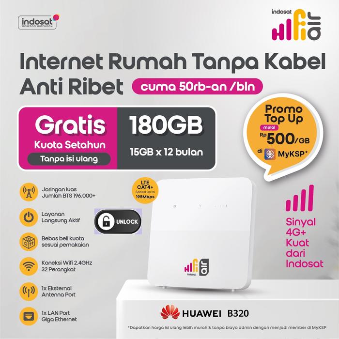 Jual Hifi Air HK0127+ Modem Wifi 4G Unlock All Operator Free Kartu IM3 ...