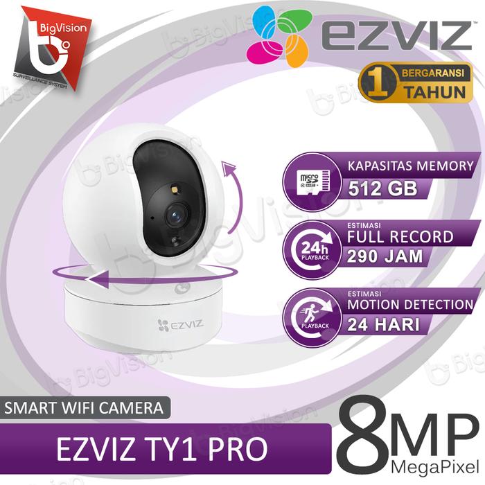 Promo EZVIZ TY1 PRO 8MP WIFI CAMERA PTZ 360 KAMERA WIRELESS AUDIO ...