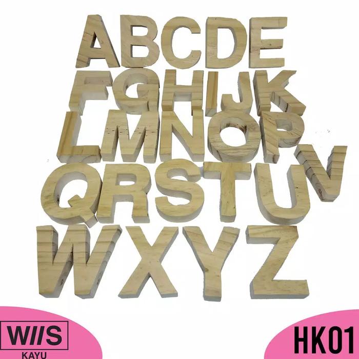 Jual 5&6cm / HURUF KAYU TIMBUL DEKORASI / HURUF CUSTOM/ HURUF PAPAN ...