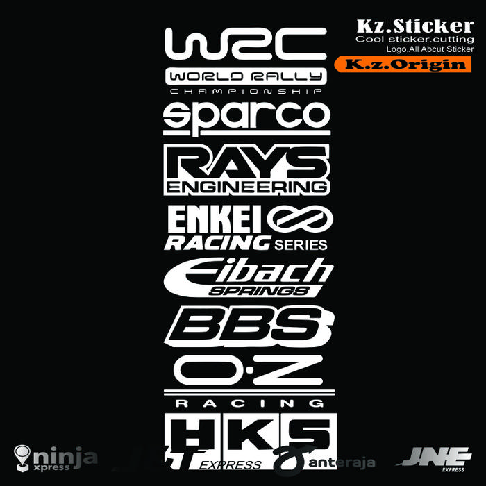 Jual Sticker Racing stiker sponsor bisa untuk semua jenis mobil Set WRC ...