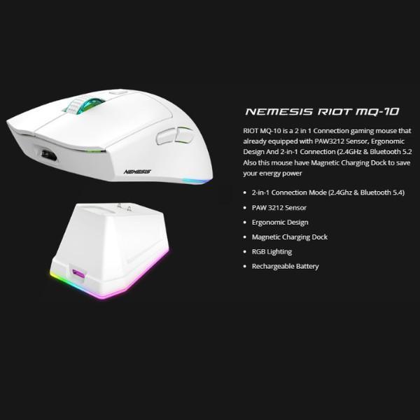 Promo NYK Nemesis Riot MQ10 / MQ-10 Mouse Wireless Dual Mode ...
