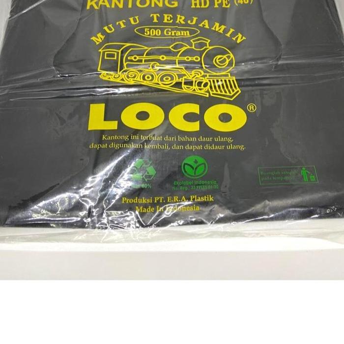 Jual Kantong Plastik LOCO Hitam Tebal [ukuran 17-40] berat 500 gram ...