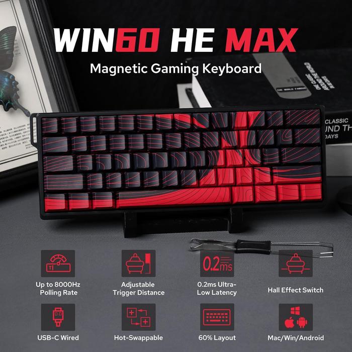 Promo AULA WIN 60 HE MAX Keyboard Mechanical Magnetic Switch 60% 65% RT ...