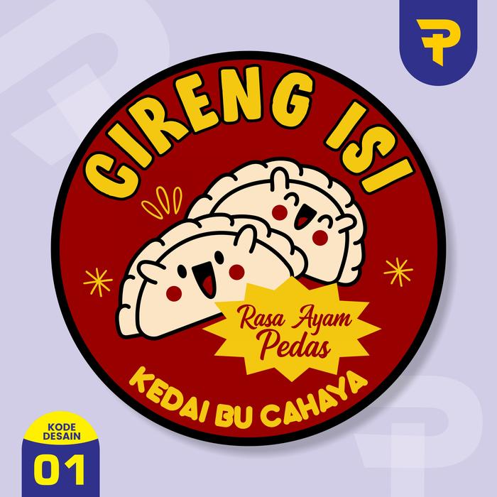 Jual stiker cireng ayam suwir stiker makanan stiker cemilan stiker ...