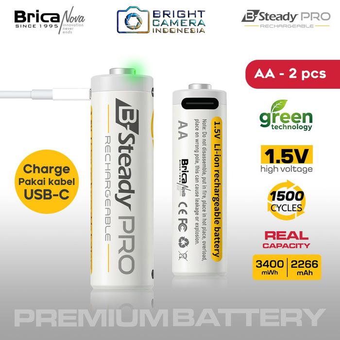 Promo Brica B-Steady PRO 1.5V AA x4 & AAA x4 Li-Ion Rechargeable ...