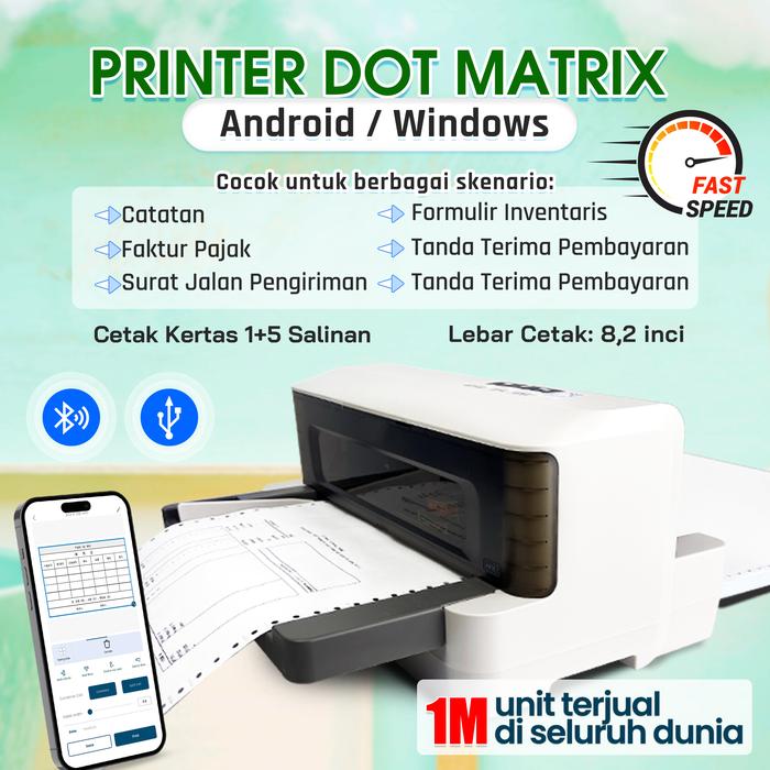 Promo Printer Dot Matrix Grozziie, 1+5 Rangkap Kertas Karbon 241MM ...