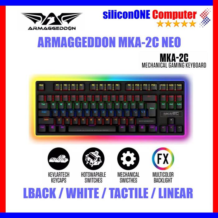 Jual Armaggeddon MKA-2C NEO Black/White Keyboard Mechanical Gaming RGB ...