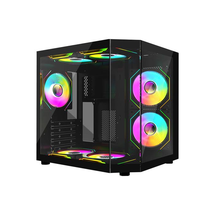 Promo Casing VENOM RX ATOM 3D A-RGB M-ATX ITX - Black Cicil 0% 3x ...