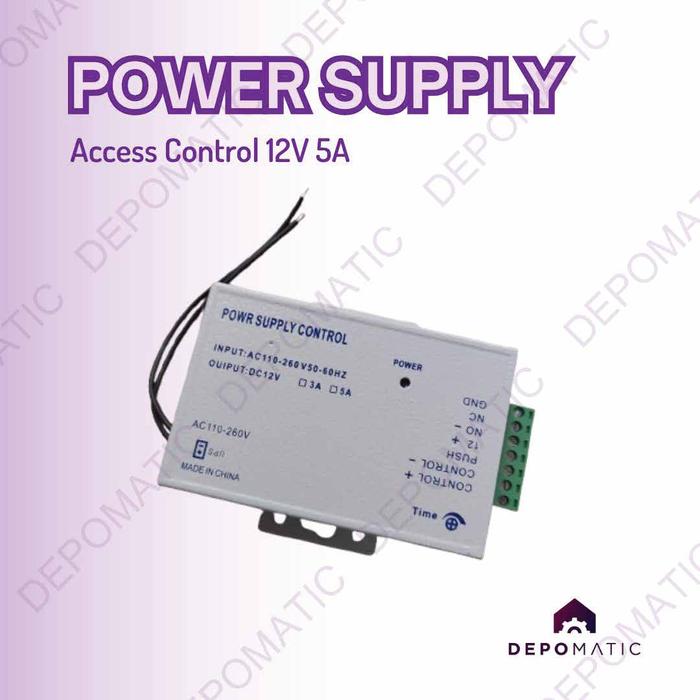 Jual Power Supply Adaptor trafo Door Access Control 12V 5A EM lock ...