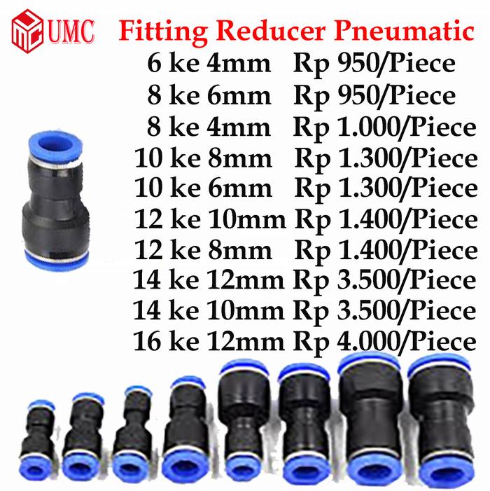 Jual Fitting Pneumatic Reducer Lurus PG Slip Lock SELANG MPG - 6-4 ...