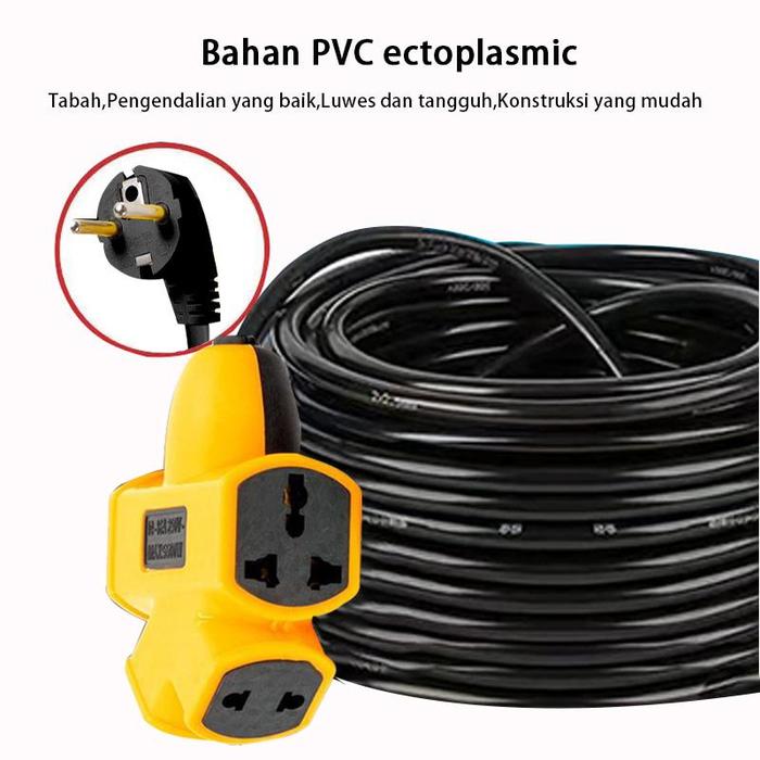 Promo Kabel daya dengan soket Kumparan daya sepanjang（ 30M /20M /10M/5M ...