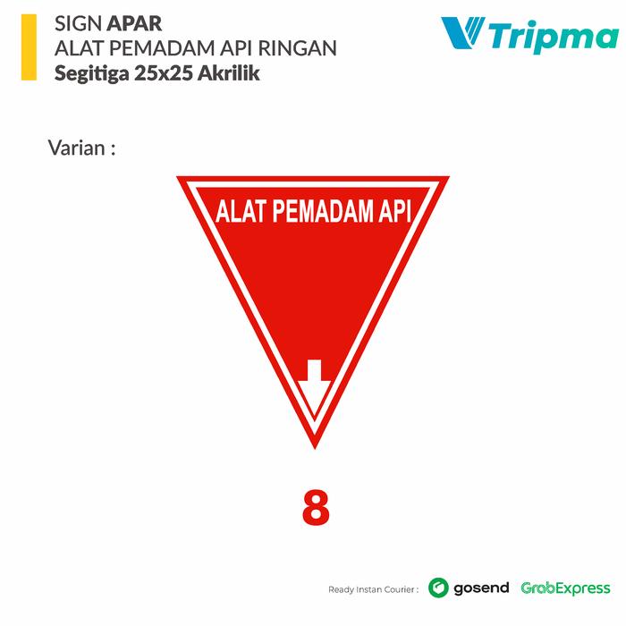 Jual Rambu Rambu Signage APAR - Segitiga 25cm x 25cm Akrilik Reflective ...