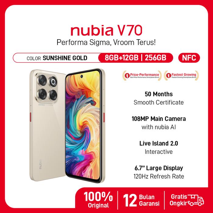 Promo nubia V70 NFC RAM 8GB+12GB ROM 256GB 108MP Ultra Clear Camera ...