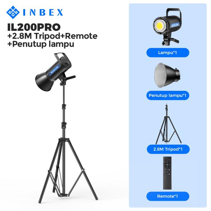 Jual INBEX IL-200Pro COB Lampu Studio Fotografi Profesional 200W ...