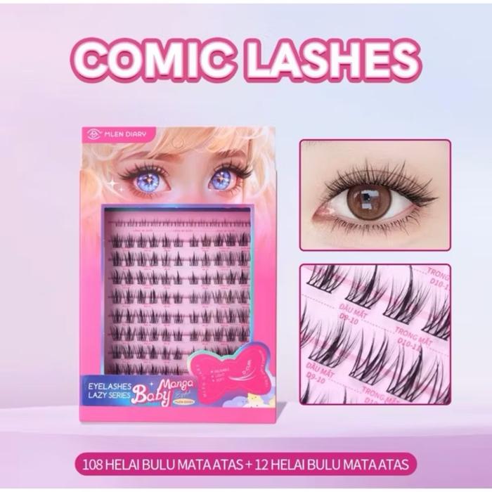Jual MLEN DIARY Baby Comic Bulu Mata Gaya Manga lashes (panjang 10-14mm ...