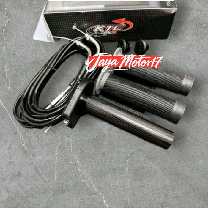 Jual Original KTC Racing Gas Spontan 2 Kabel + Sepasang Handgrip KTC bulu Universal / Nmax Pcx ...