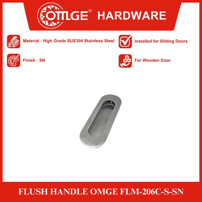 Jual Flush Handle/Handle Tanam untuk Pintu Kayu OMGE FLM-206C-S-SN ...