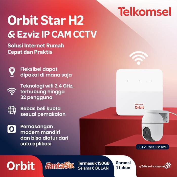 Jual Telkomsel Orbit Star H2 Modem Wifi 4G + Ezviz Wifi CCTV Camera ...