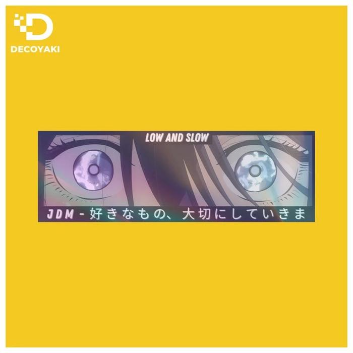 Jual Sticker Slap Hologram Anime JDM Low And Slow, Stiker Hologram ...